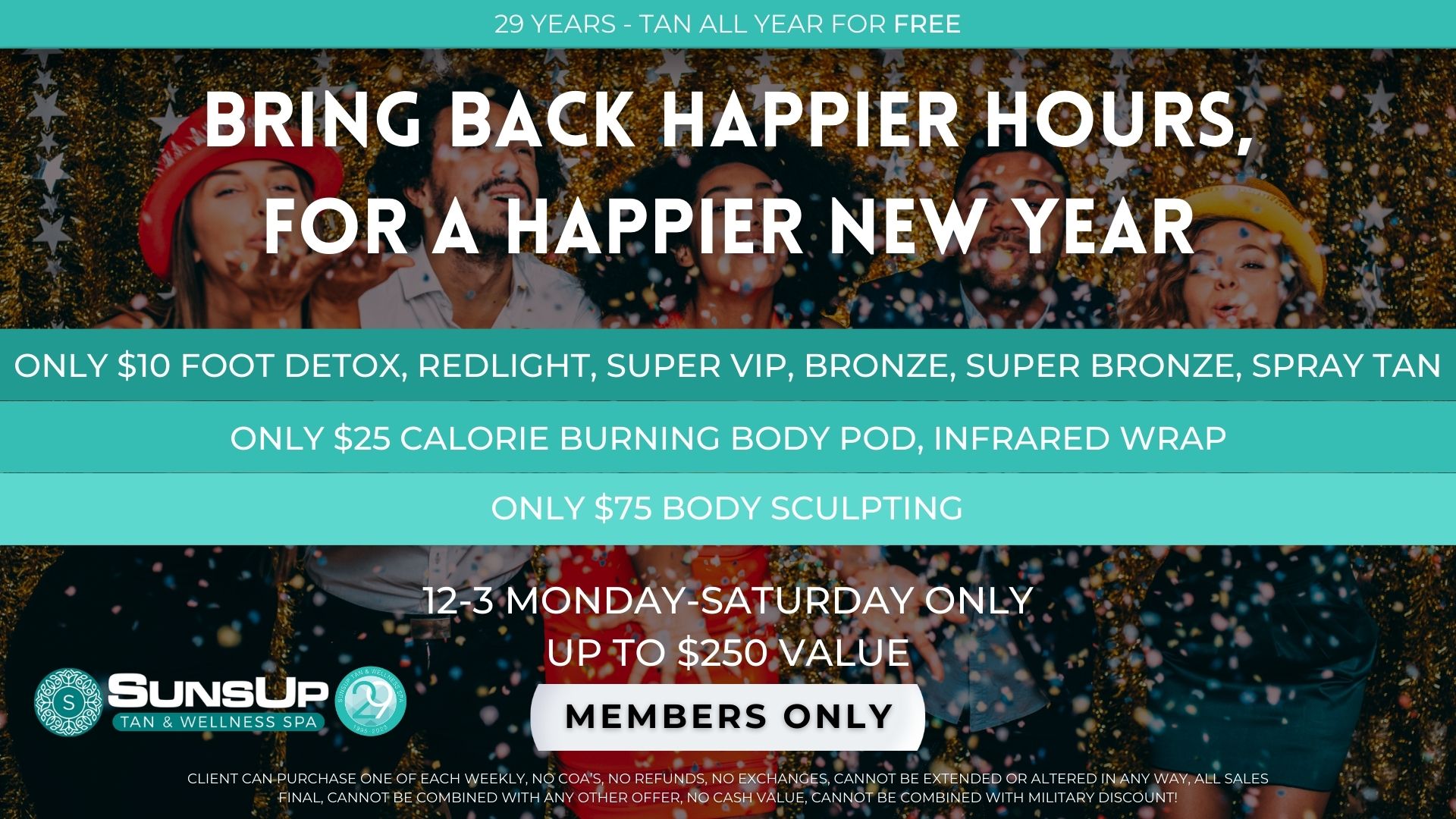 SPECIALS - SunsUp Tan & Wellness Spa